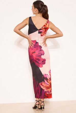 Lipsy Maxikleid Lipsy Gebl&uuml;mtes Bodycon-Midaxikleid, Kurzgr&ouml;&szlig;e (1-tlg)
