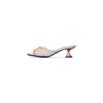 Loriblu Femme, Chaussures, Rose, Taille: 38 EU Mule en nappa effet miroir avec cristaux