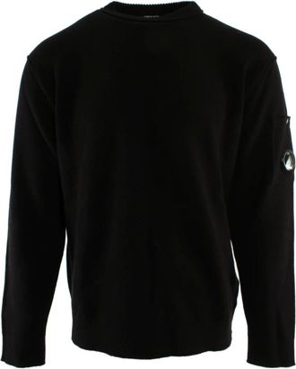 C.P. Company C.p. Company, Homme, Pulls, Noir, Taille: XL Pull Ras du Cou Doux en Coton Stretch