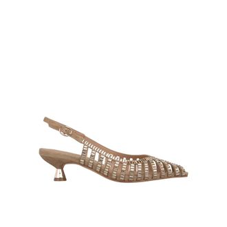 Alma En Pena Alma EN Pena, Femme, Chaussures, Beige, Taille: 37 EU Escarpin Slingback &agrave; Petit Talon