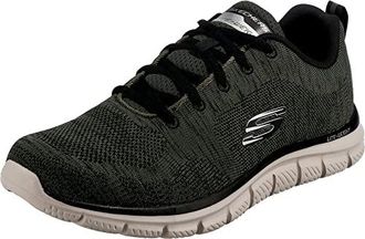 Skechers Track Front Runner Baskets à Lacets pour Homme, Vert Olive, 44 EU