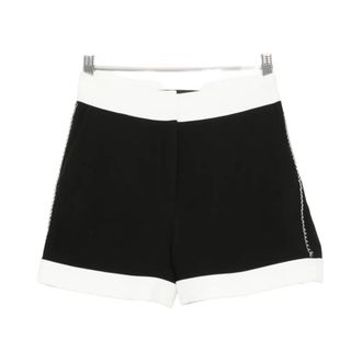 Karl Lagerfeld Shorts mit Kontrastbesatz und Ketten-Detail - - Shorts - Damen - Mehrfarbig - XS