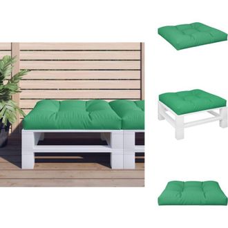 vidaXL Palettenkissen Gr&uuml;n 80x80x12 cm Stoff - Palettenkissen - Palettenm&ouml;bel Kissen - Palettensofa Kissen - Kissen