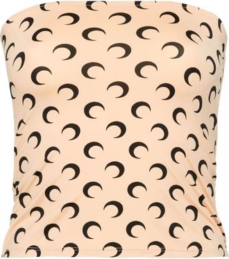 Marine Serre Femme, Tops, Brun, Taille: 36 FR Haut marron pour femmes