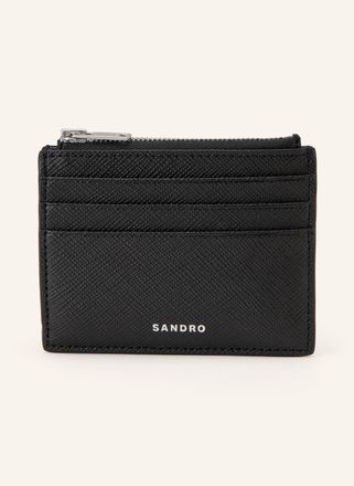 Sandro Sandro Saffiano-Kartenetui schwarz