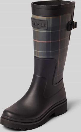 Barbour Gummistiefel mit Label-Patch