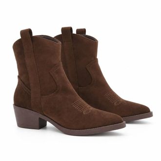 Purapiel Stiefeletten mit Absatz Purapiel Bro35 braun