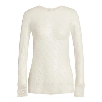 Alberta Ferretti Haut &agrave; manches longues - Femme - Tops - Blanc - Taille: 40 FR