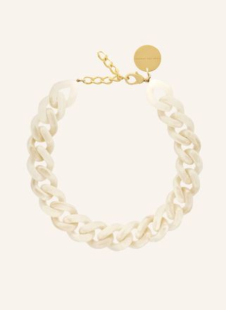 Vanessa Baroni Vanessa Baroni Halskette Flat Chain Necklace Pearl Marble By Glambou weiss