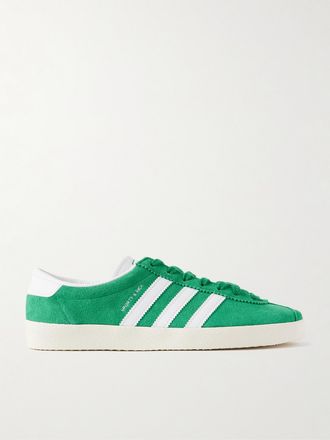 adidas Originals Baskets En Daim À Finitions En Cuir Et À Ornement Blanc X Sporty & Rich - Vert