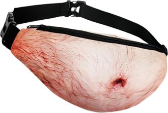 Generic Bauchtasche - Lustige Herren-Biertasche, realistische tragbare 3D-Bauchtasche, modische H&uuml;fttasche aus Kunstleder | F&uuml;r Reisen, Fitnessstudio, Wandern
