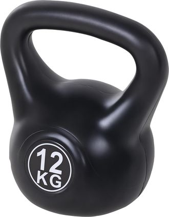 HOMCOM Kettlebell Kugelhantel 12 kg Gewicht-Hantel mit Sand bef&uuml;llt f&uuml;r Anf&auml;nger Zuhause Krafttraining