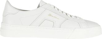 Santoni Homme, Chaussures, Blanc, Taille: 42 EU Double Buckle Baskets