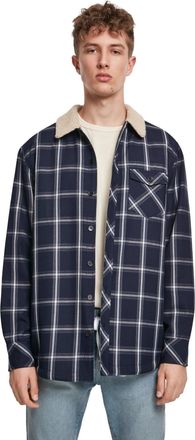 Urban Classics Herren Sherpa Lined Shirt Jacket Jeansjacke,, per pack Mehrfarbig (Navy/Wht 00159), X-Large (Herstellergr&ouml;&szlig;e: XL)