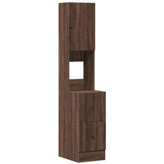 vidaXL K&uuml;chenschrank Braun Eichen-Optik 35x50x180 cm Holzwerkstoff - Vidaxl