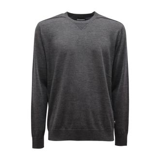 Armani M8345 Maglione Essential Wollmischung Pullover - - Knitwear - Herren - Grau - XL