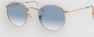 Ray-Ban Round Metal Rosegold Sonnenbrille clear gradient blue