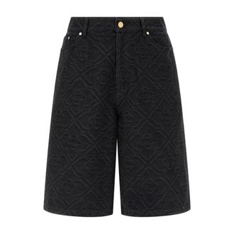 Casablanca Jacquard Print Wide Leg Shorts - - Shorts - Herren - Blau - W30