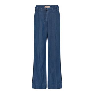 Gustav Bay Wide Leg Hose - - Trousers - Damen - Blau - S