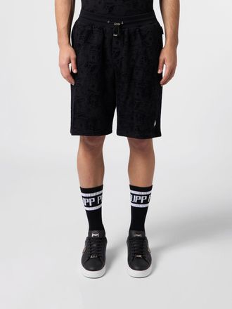 Philipp Plein Jersey-Jogging-Shorts von mit Grafikdruck und Kordelzug