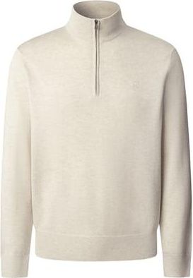 Hackett Pull col zipp&eacute; en coton et soie