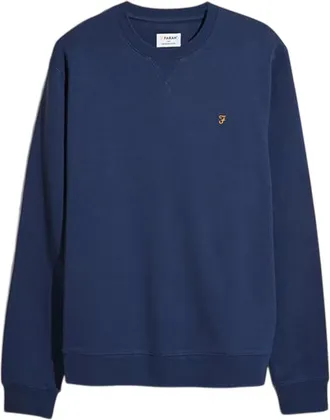 Farah Sweatshirt f&uuml;r Herren, Rundhalsausschnitt, Bio-Baumwolle (Blau)