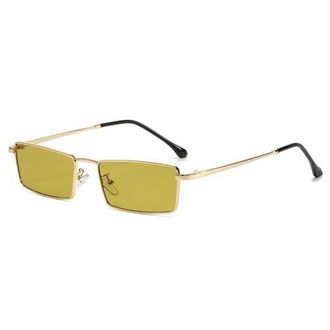 Generic Lunettes De Soleil Carr&eacute;es &Agrave; Petite Monture En M&eacute;tal For Hommes Et Femmes, Conduite Plein Air(Green)