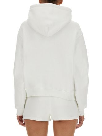 T Alexander Wang Cotton-Blend Oversized Sweatshirt - White