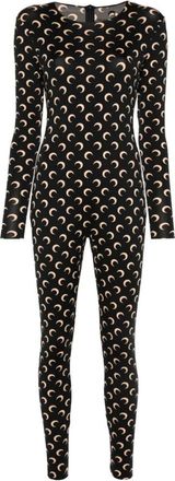 Marine Serre Femme, Combinaisons et Ensembles, Noir, Taille: 40 FR Combinaison Imprim&eacute;e Lune