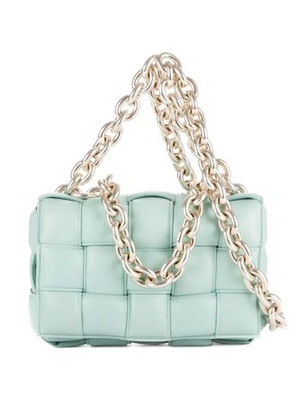 Bottega Veneta Chain Cassette Schultertasche - Blau