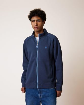 Faguo Sweat zipp&eacute; marine gris&eacute;