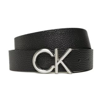 Calvin Klein Homme, Accessoires, Noir, Taille: 95 CM Ceinture Logo M&eacute;tal - Noir
