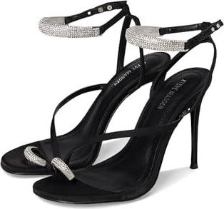 Steve Madden Tia pour femme, Strass en satin noir, 8