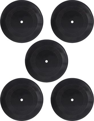 Garneck 5 St&uuml;ck blanko VinylSchallplatten 1950er Jahre Rock and Roll Musik Party Dekorationen Schallplattenausschnitt Wanddekoration Schilder f&uuml;r 50er 70er Ja