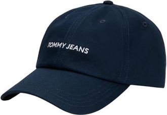 Tommy Jeans Casquette Femme Linear Logo Baseball, Bleu (Dark Night Navy), Taille Unique