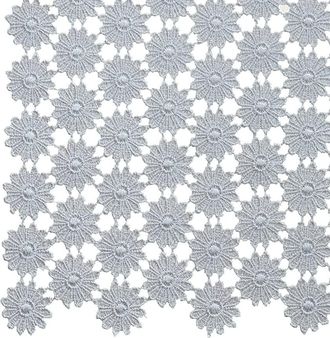 Matches 21 Tischdecke Freya 60 x 60 cm Elegante Vollspitze in Grau Vintage Retro-Dekoration aus Polyester