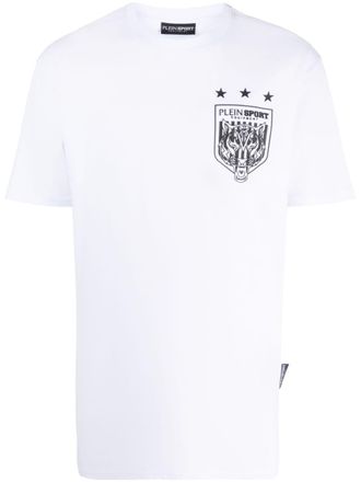 Plein Sport t-shirt Tiger Crest Edition - Blanc