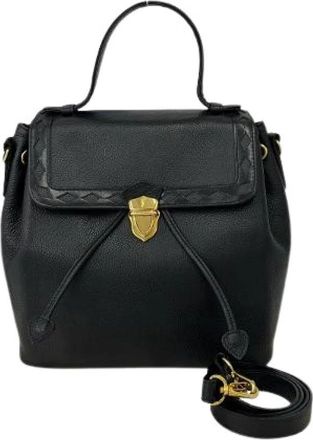 Saint Laurent Pre-owned Sac bandouli&egrave;re en cuir 2-en-1 - Femme - Pre-owned - Noir - Taille: ONE Size