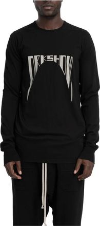 Rick Owens Homme, Tops, Noir, Taille: XL Level LS T-Shirt