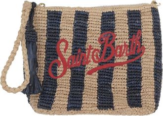 MC2 Saint Barth Femme, Sacs, Multicolore, Taille: ONE Size Raffia Clutch with Logo