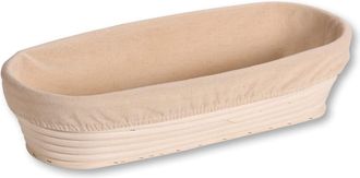 KESPER | Gärkörbchen, Material: Rattan, Textilfutter (abnehmbar), Maße: 35,5 x 15,5 x 9 cm, Farbe: Natur | 19633