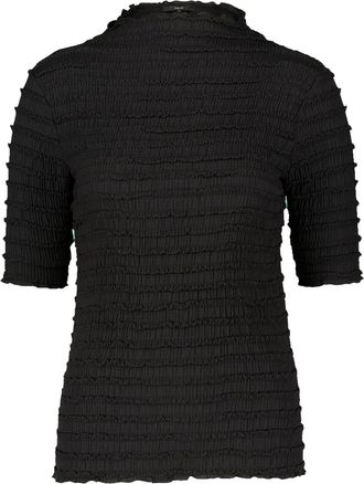 Zero Damen Shirt mit R&uuml;schen 38, Black Beauty