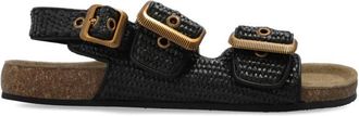 AllSaints Femme, Chaussures, Noir, Taille: 39 EU Staffa Raffia Buckle Sandales
