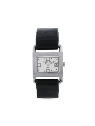 Herm&egrave;s Montre Barenia 25 mm pre-owned (1990) - Blanc