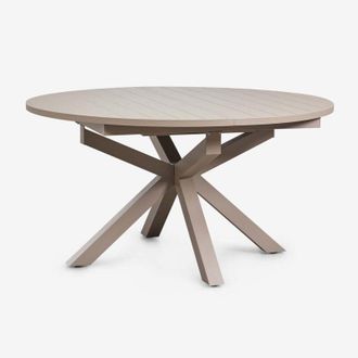 Sklum Table de jardin extensible en aluminium Barces 145-200x145 cm SKLUM Moka Brown