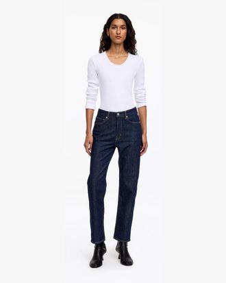 Arket JADE Cropped Slim Jeans -Blau