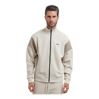 HUGO BOSS SweaT-shirt z fermetureure &eacute;clair - Homme - Sweatshirts et sweats &agrave; capuche - Beige - Taille: 2XL