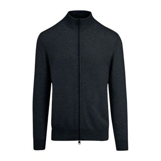 Bomboogie Wollstrickjacke mit hohem Kragen - - Knitwear - Herren - Blau - L