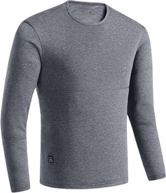 Generic T-shirt chauffant USB pour homme - Pour temps froid - En mousse à mémoire de forme, gris, XL