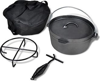 vidaXL Four Néerlandais avec Accessoires Inclus 4,2 L Casserole Camping Maison